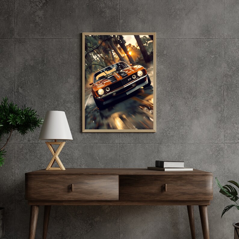 Chevrolet Camaro Z28 Poster, Car Art, Muscle Car Print, Classic Car ...