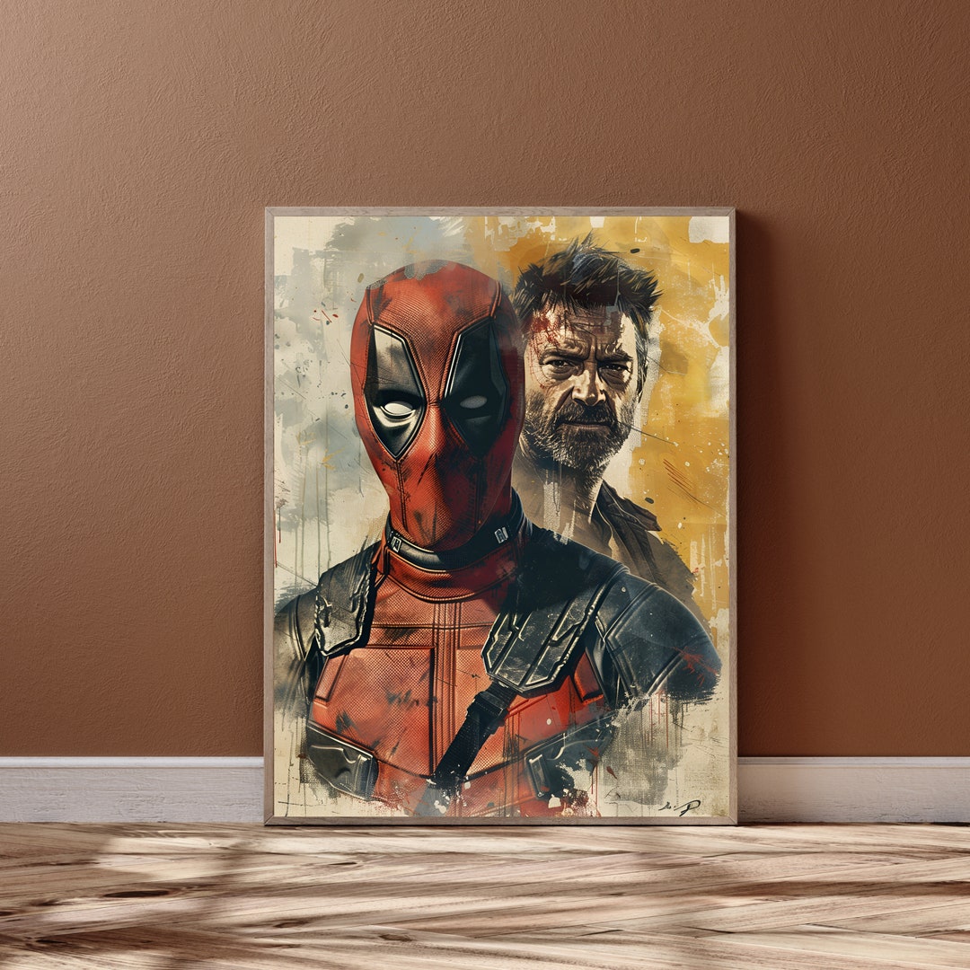 Deadpool and Wolverine Poster, Marvel Wall Art, Superhero Duo Print ...