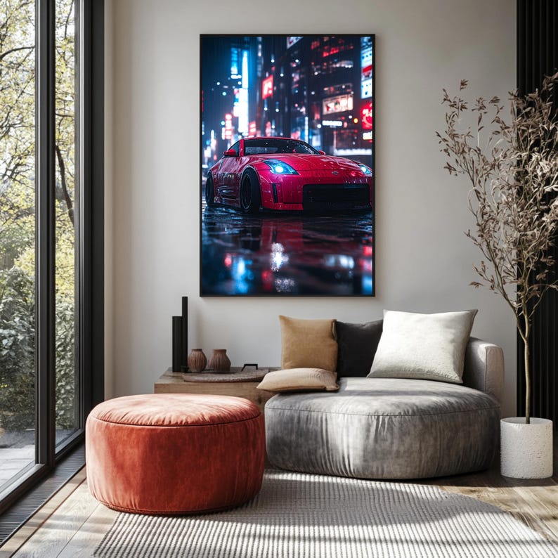 Nissan 350Z Neon Poster: JDM Car Enthusiast Art (digital Download) - Etsy