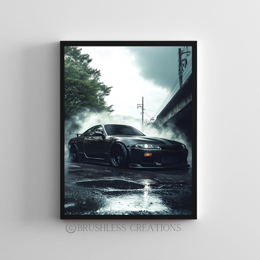 Nissan Silvia S15 Poster, JDM Wall Art, Japanese Car Print, Street ...