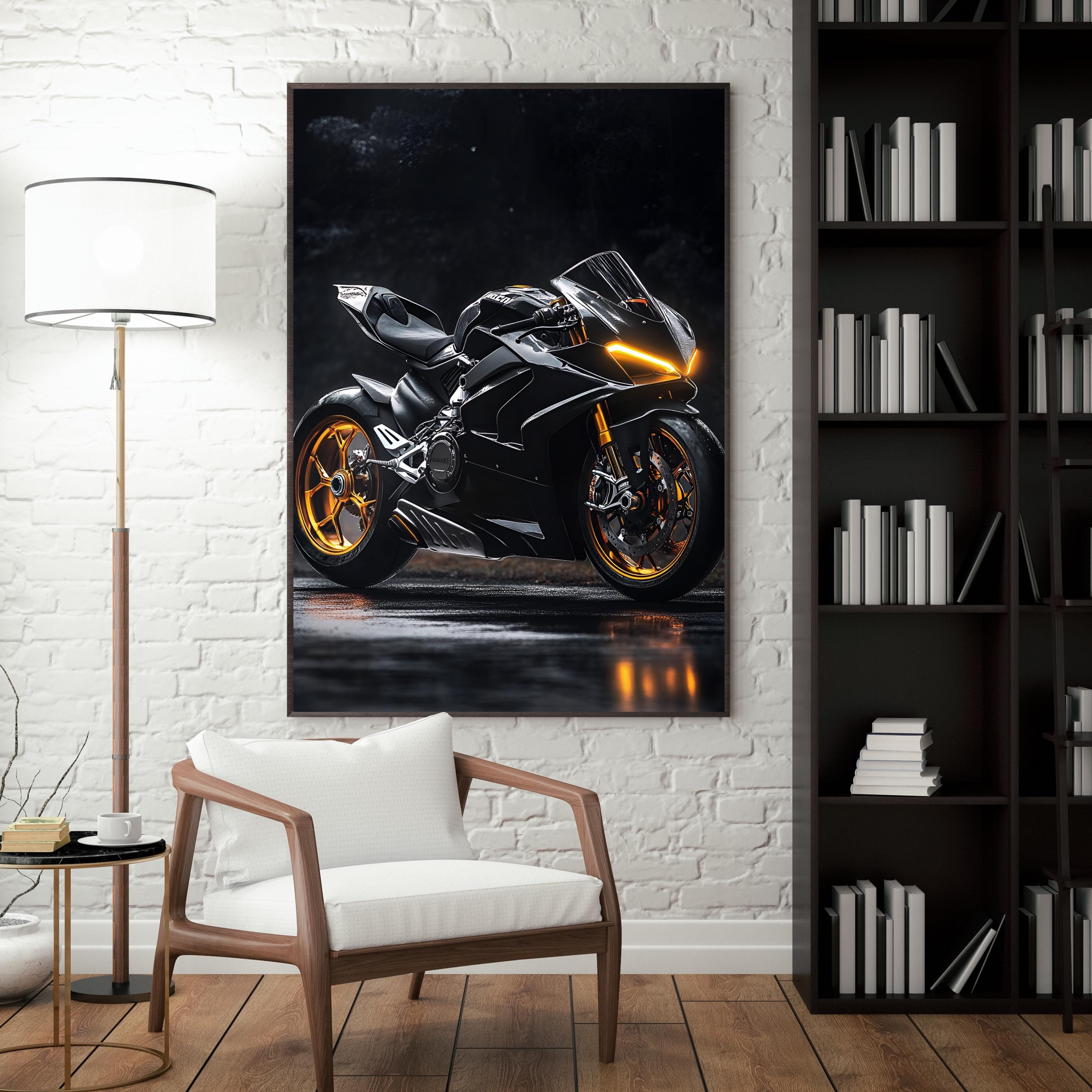 Ducati Panigale V4S Poster, Superbike Wall Art, Sport Motorcycle Art ...