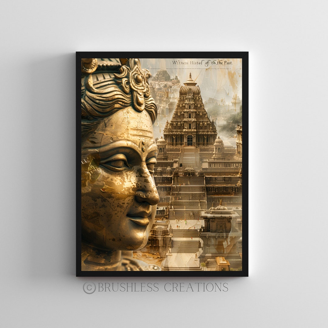Cultural Heritage Poster, Ancient Temples Art, Historical Buildings ...