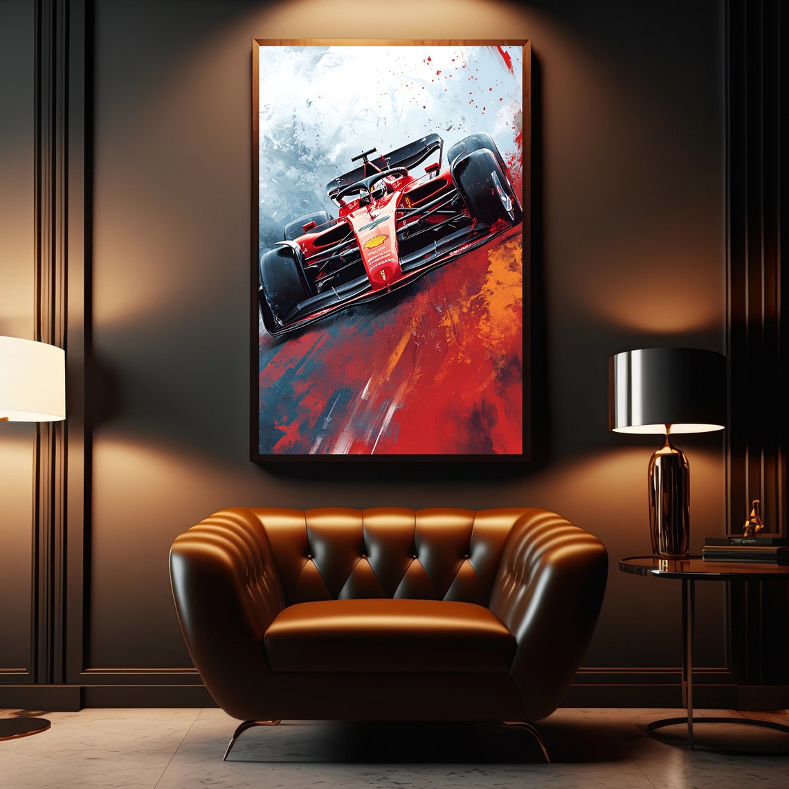 Ferrari SF24 Poster, Formula 1 Wall Art, Racing Car Print, Ferrari F1 ...