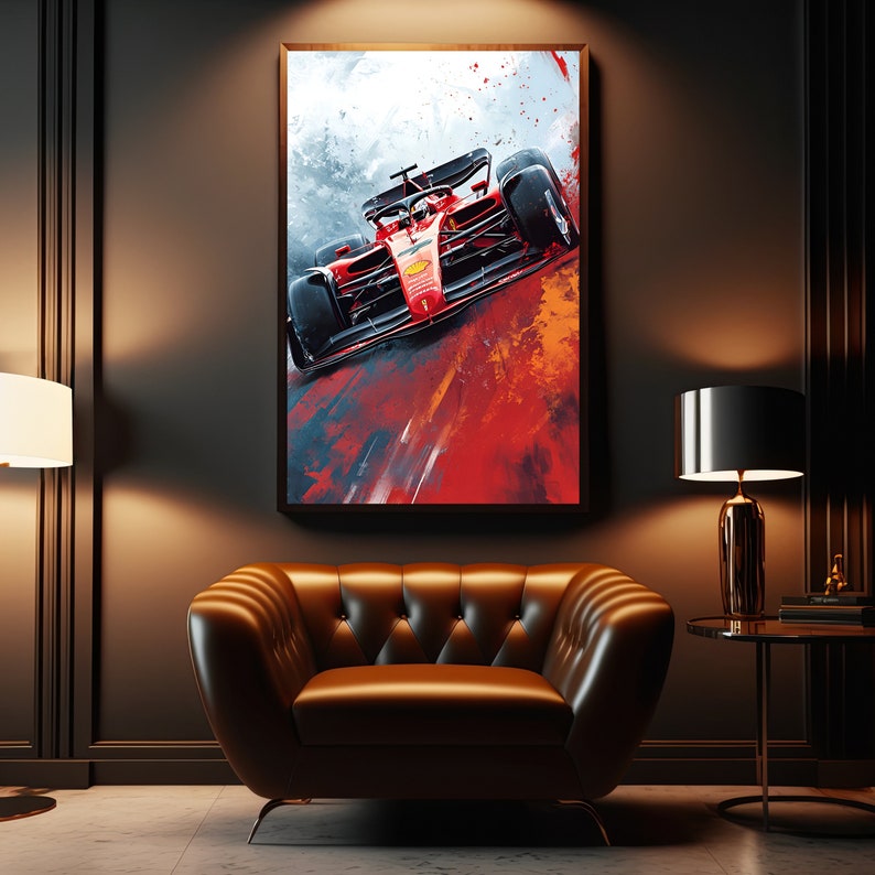 Ferrari SF24 Poster, Formula 1 Wall Art, Racing Car Print, Ferrari F1 ...