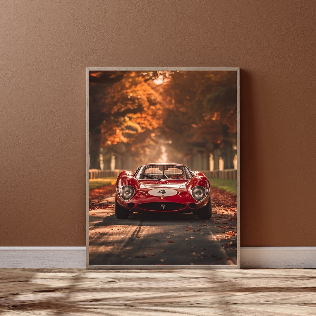 Ferrari 330 P4 Poster, Classic Car Art, Goodwood Revival Print, Vintage ...