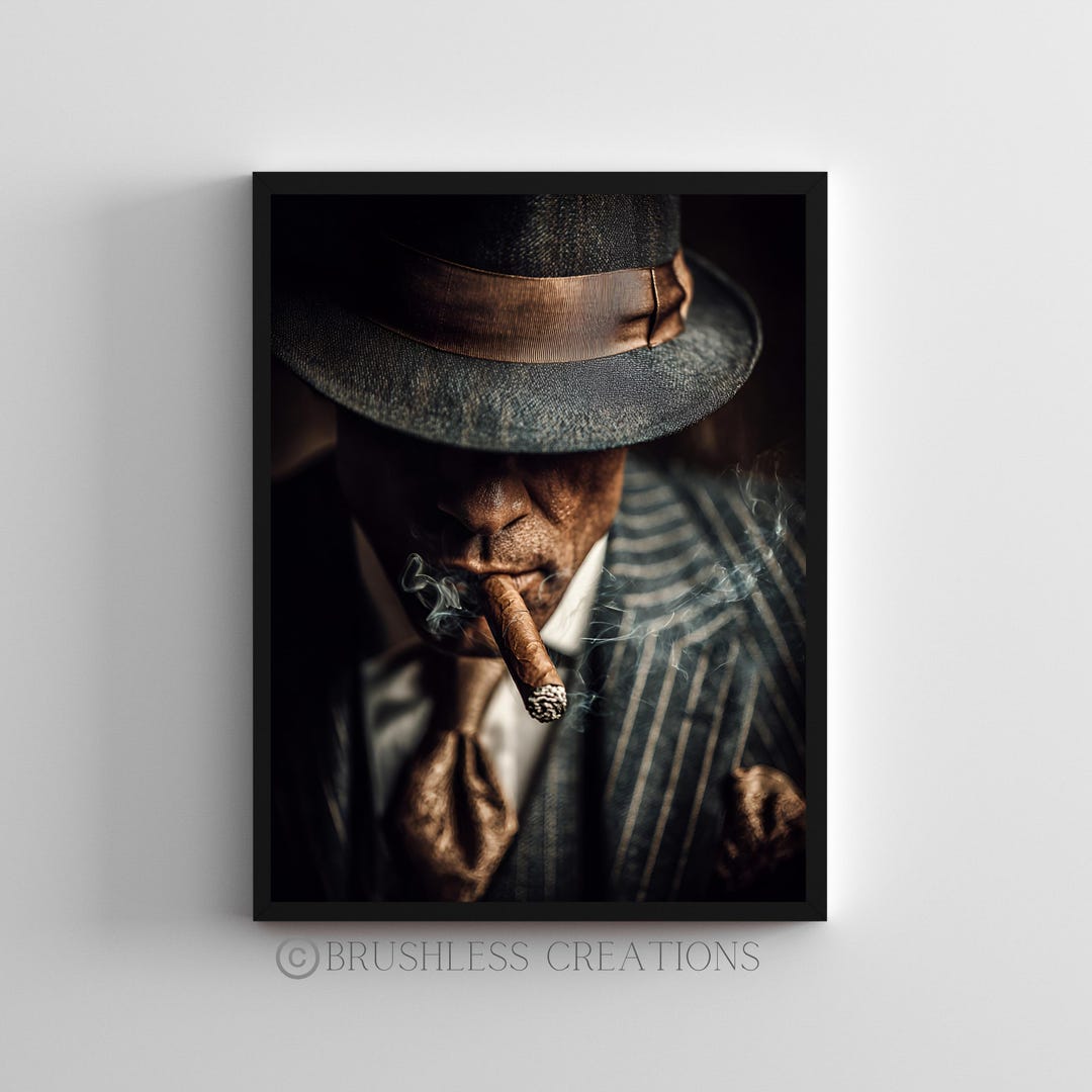 Noir Mafia Boss Print, Vintage Gangster Decor (digital Download) - Etsy