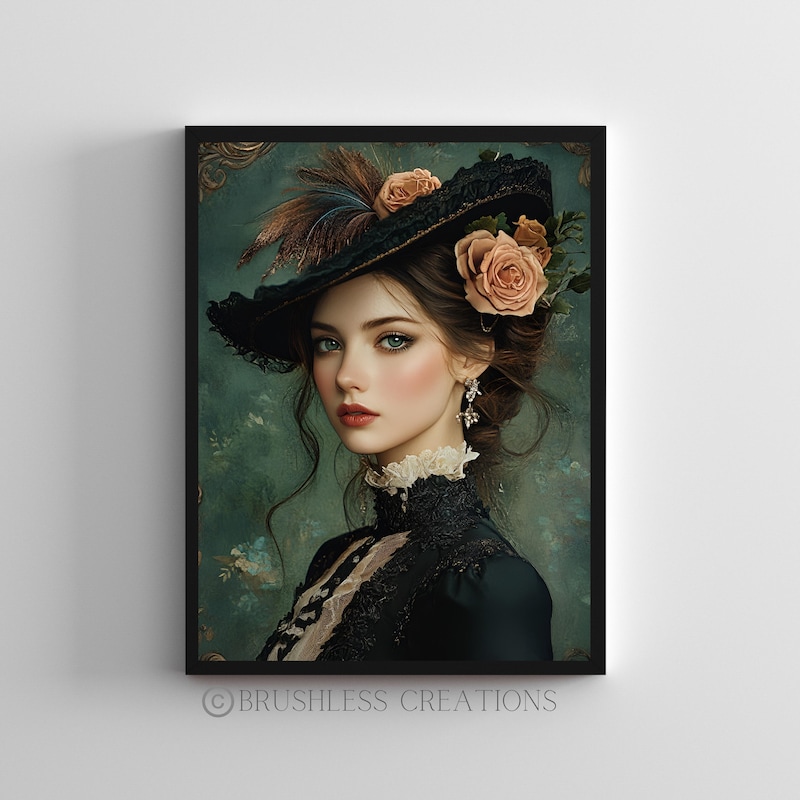 Victorian Lady Print - Etsy