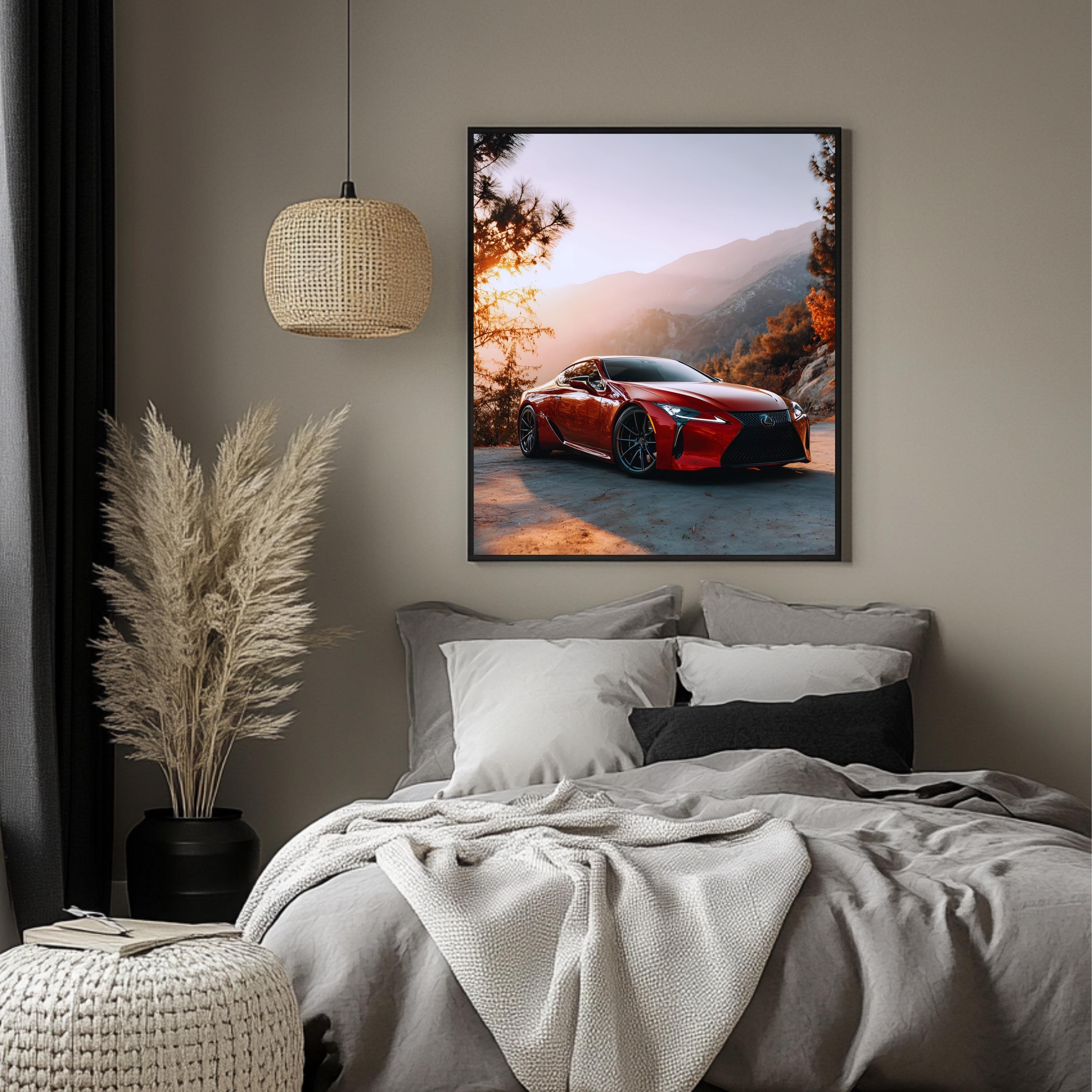Lexus LC 500 Car Poster, Red Supercar Wall Art (digital Download) - Etsy