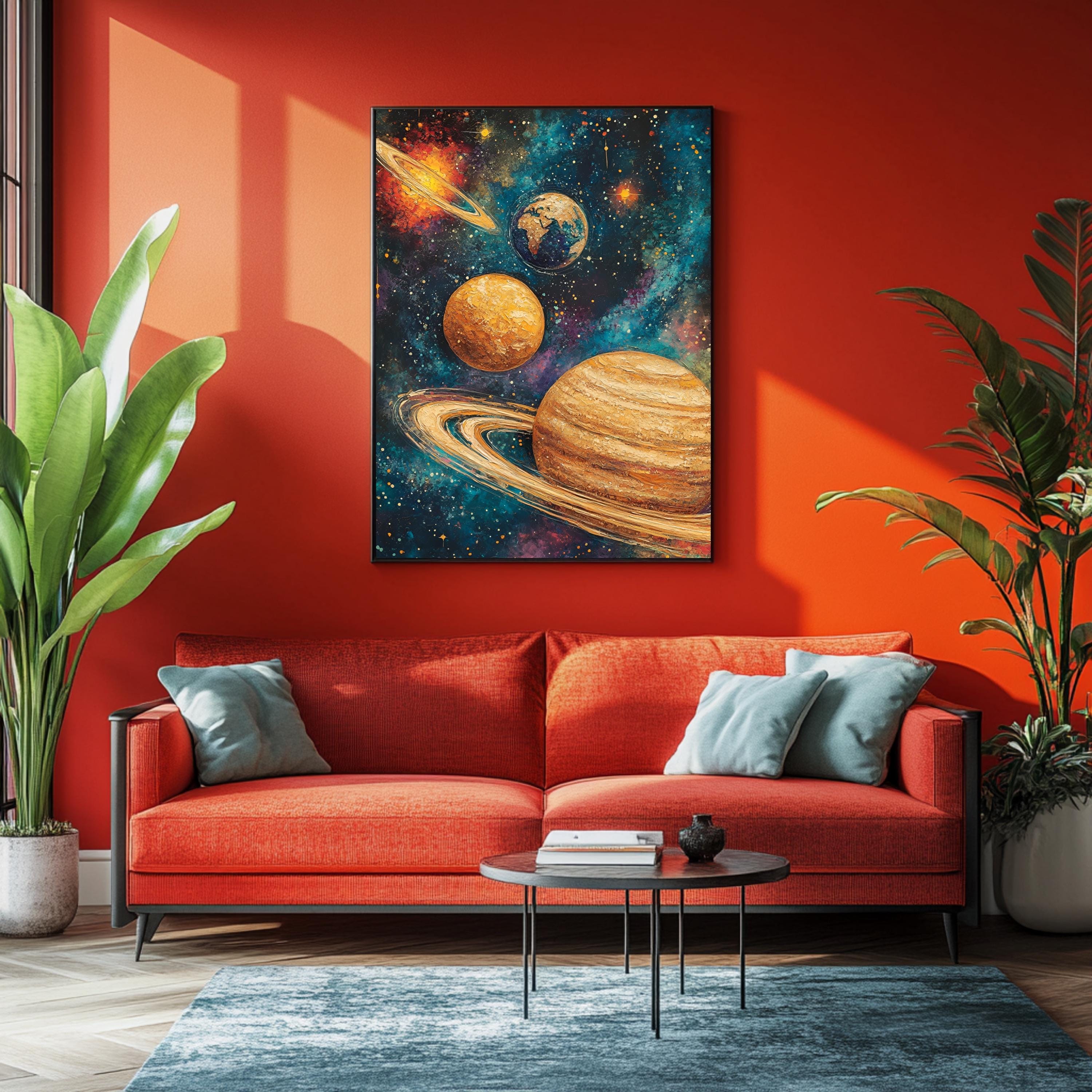 Solar System Planets Art Print: Cosmic Galaxy Decor (digital Download ...