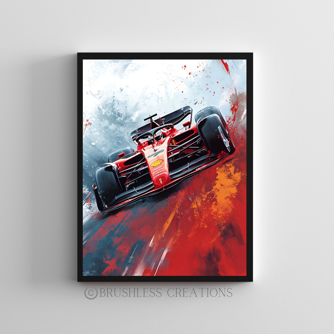 Ferrari SF24 Poster, Formula 1 Wall Art, Racing Car Print, Ferrari F1 ...
