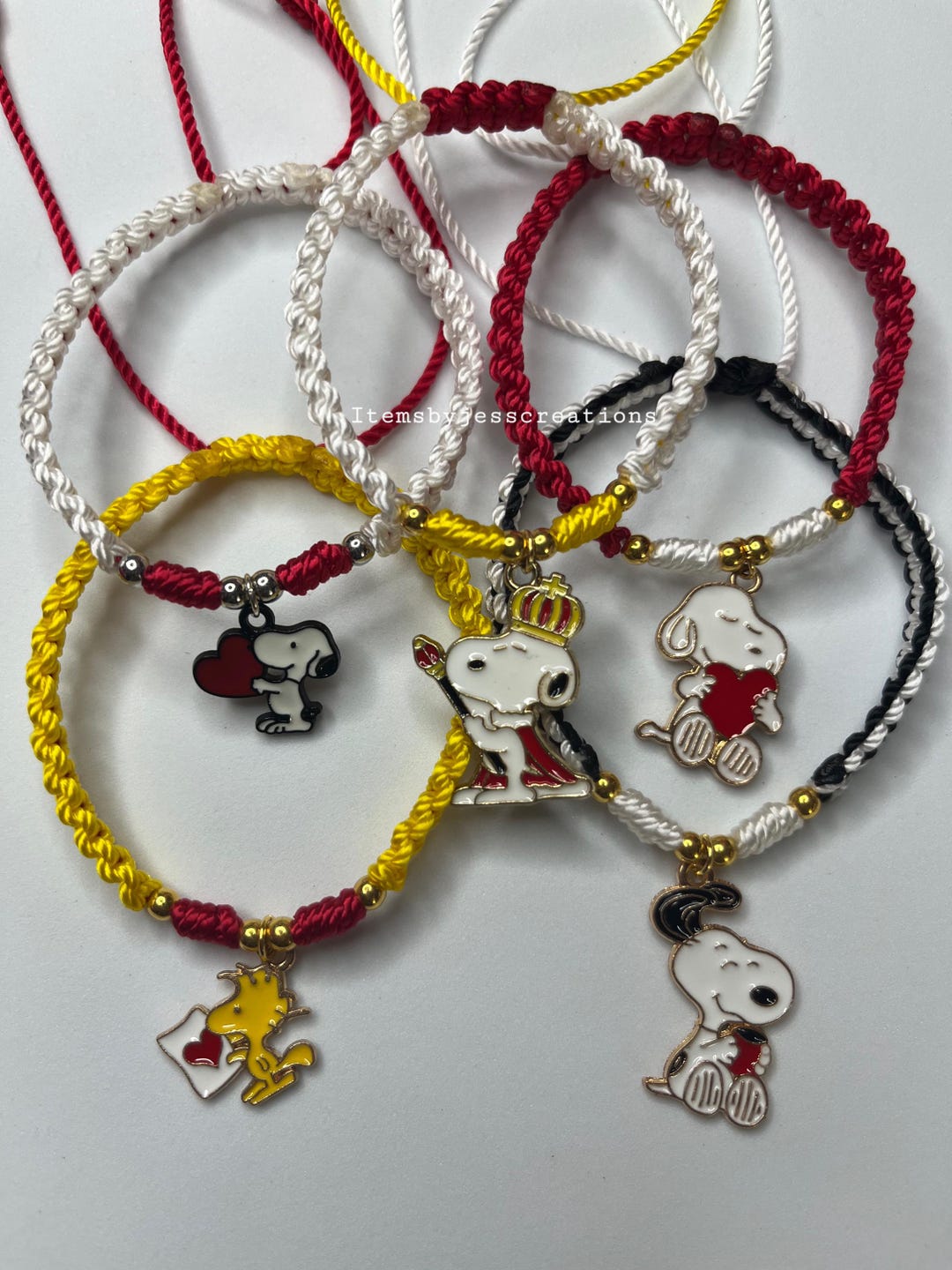 Snoopy Inspired Bracelets, Snoopy Lovers, Woodstock, Cute Gift ...