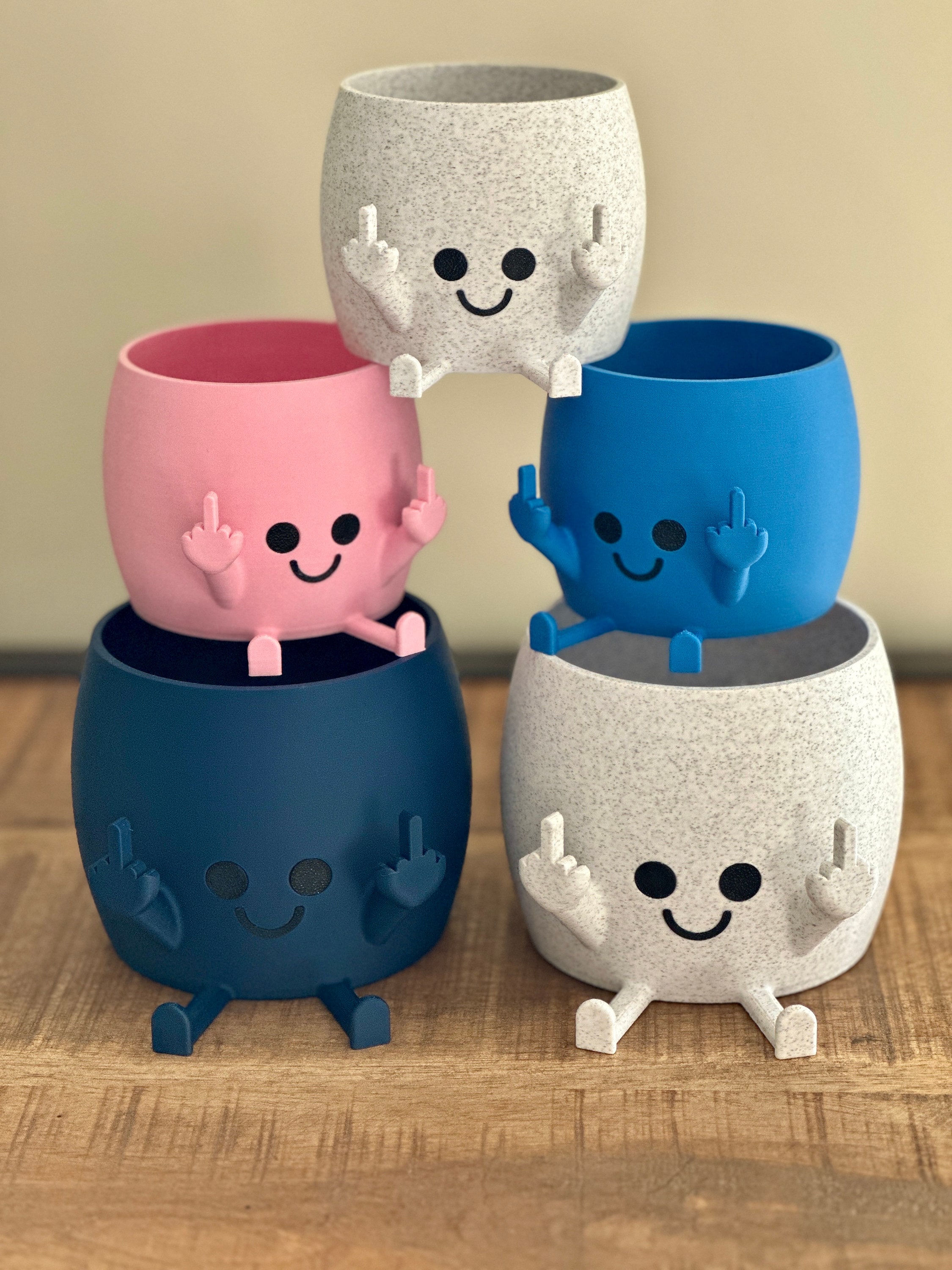 Cache pot doigt d'honneur rigolo en impression 3D - Etsy France