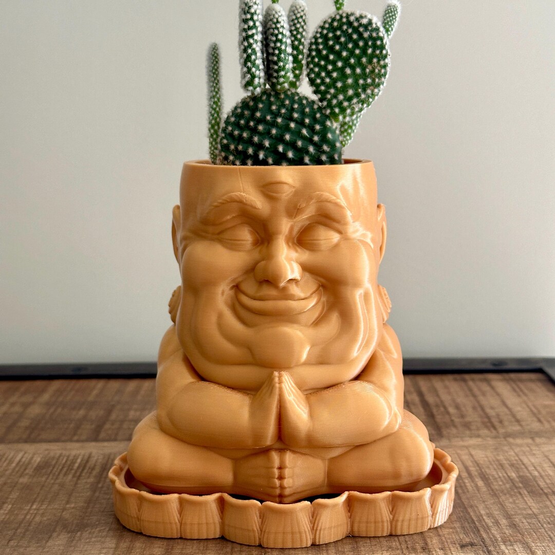 3D Printed Meditating Buddha Planter Unique Planter Pencil and Pen ...