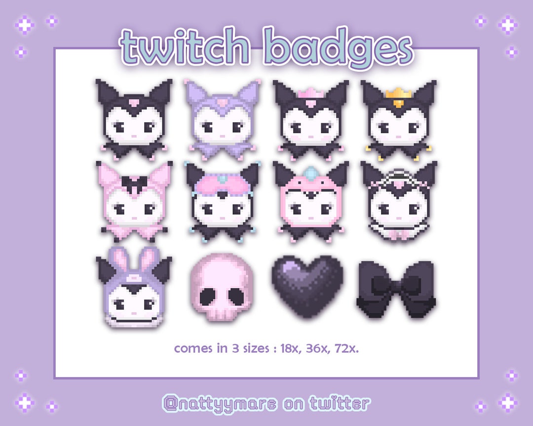 Kawaii Twitch Sub Badge/bit Set (12pc) // Cute Channel Art - Etsy
