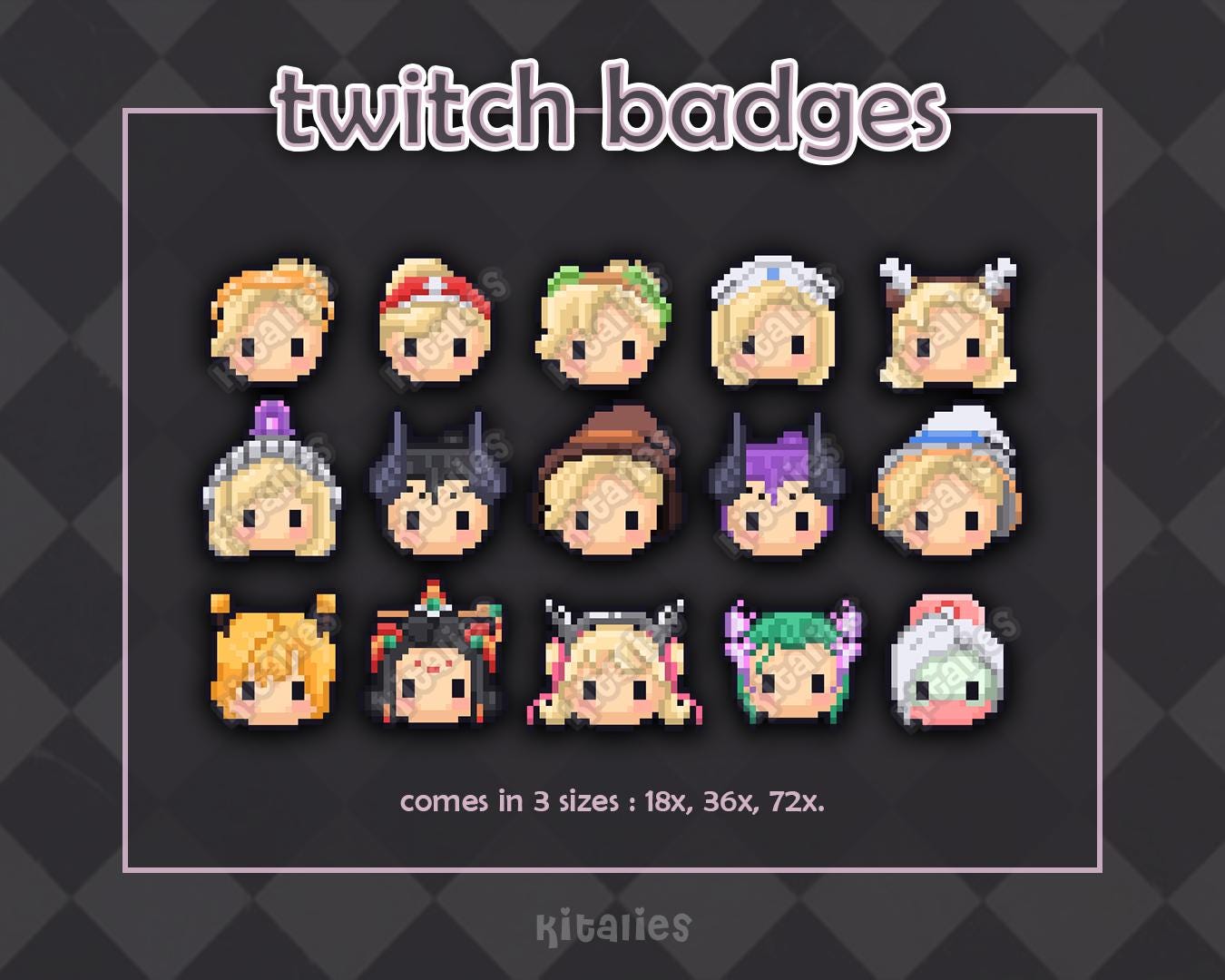 Mercy OVERWATCH Twitch Sub/bit Badges (15pc) Pixel Art - Etsy