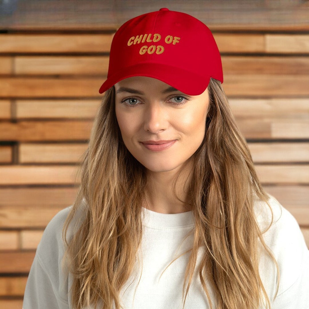 Embroidered Child of God Hat, Christian Hats, Ladies Adjustable Hats ...