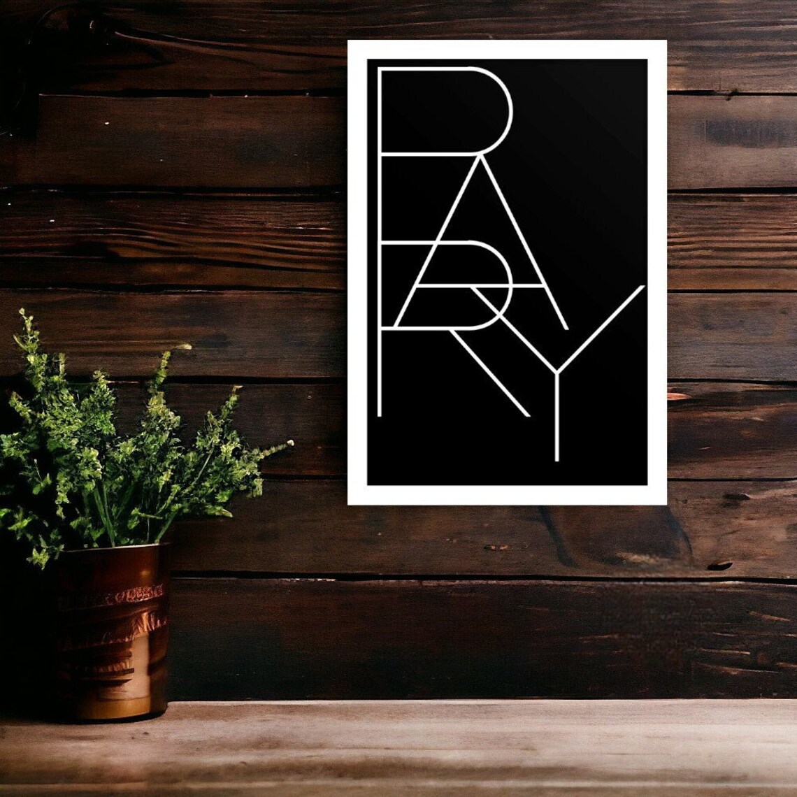 Pray Wall Art, Christian Wall Art, Minimalist Wall Art, Black and White ...