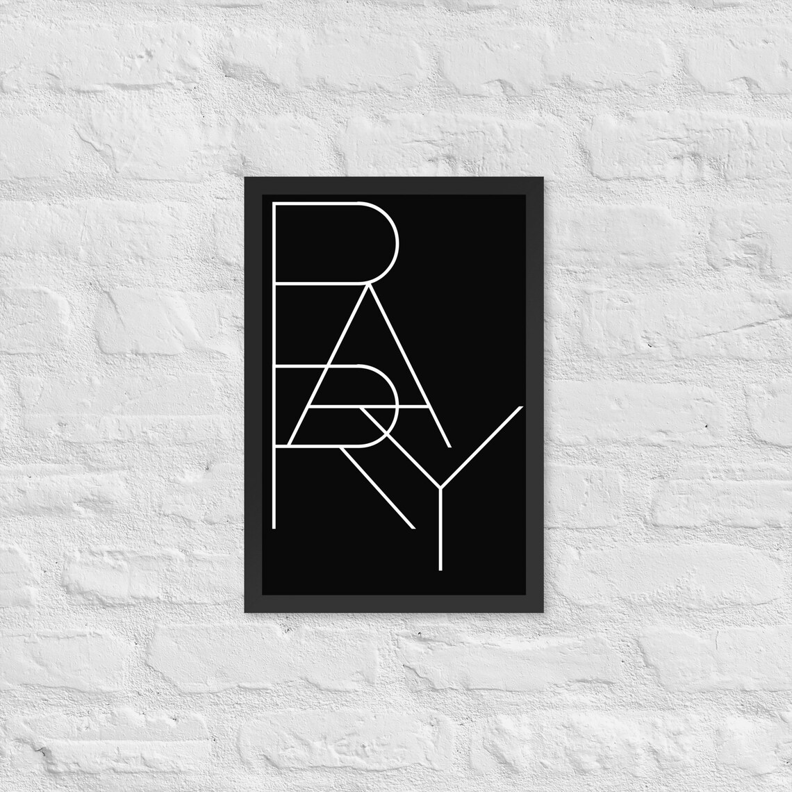 Pray Wall Art, Christian Wall Art, Minimalist Wall Art, Black and White ...
