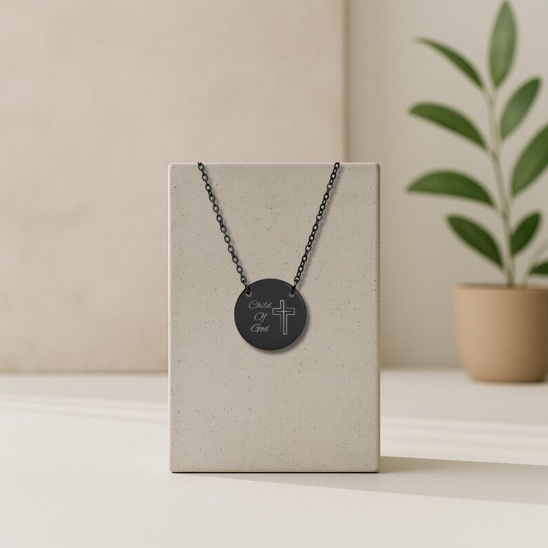 Personalized Engraved Handmade Circle Necklace, Custom Engraving Option ...