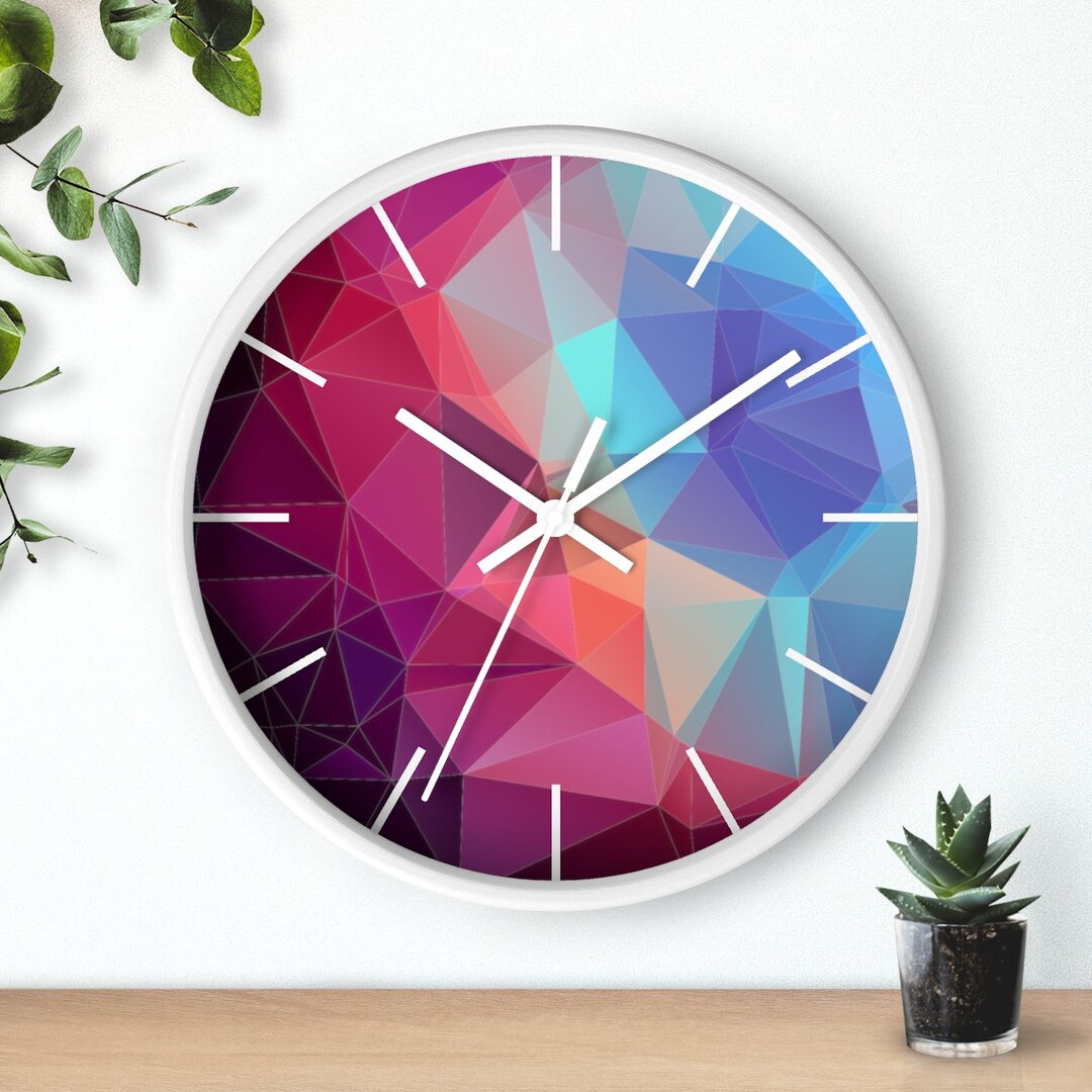 3D Wall Clock, Custom Wall Clock, 3D Print Clock, Rainbow Clock, Custom ...
