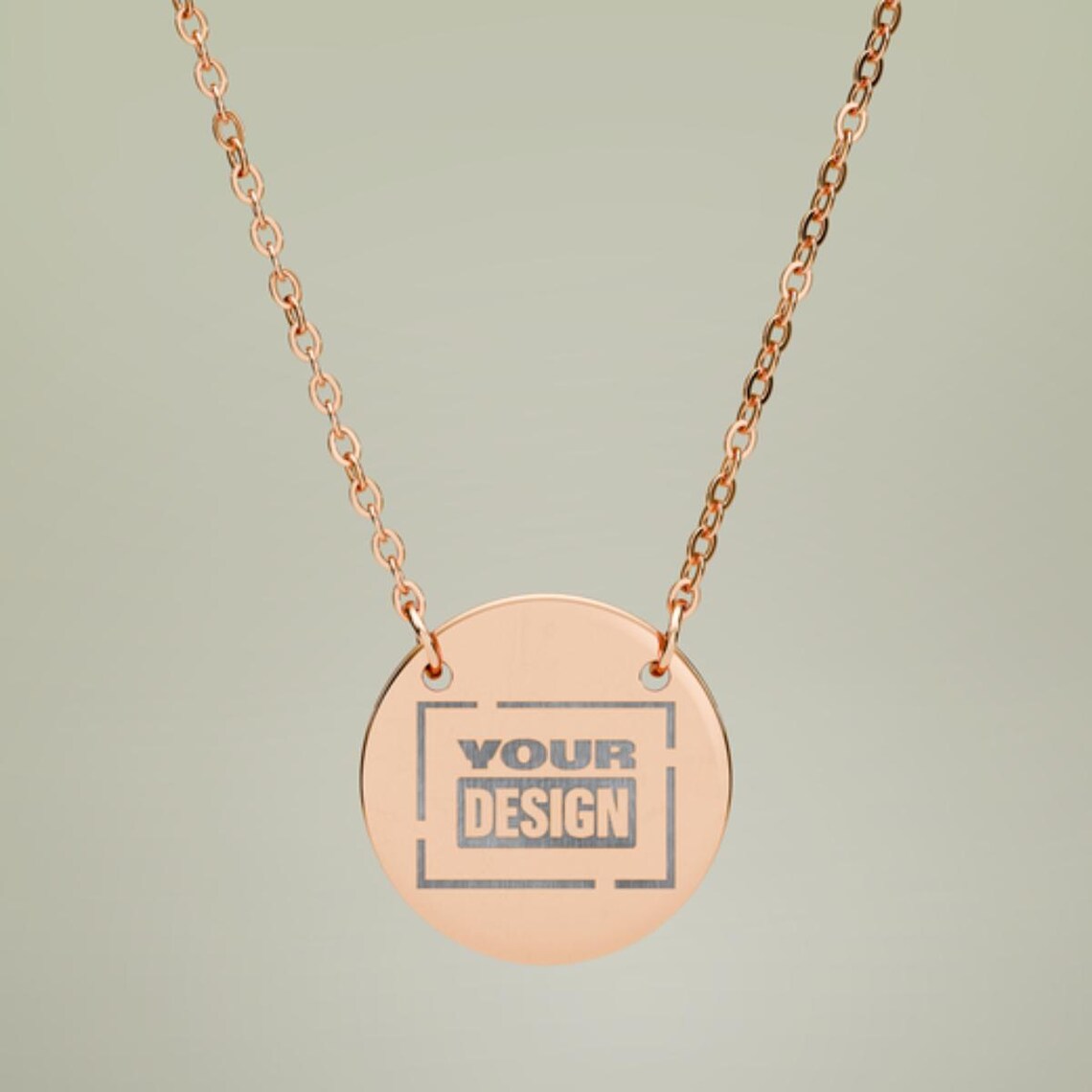 Personalized Engraved Handmade Circle Necklace, Custom Engraving Option ...