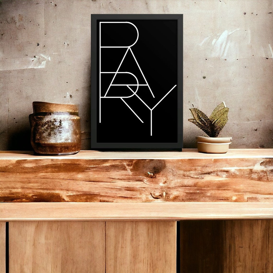 Pray Wall Art, Christian Wall Art, Minimalist Wall Art, Black and White ...