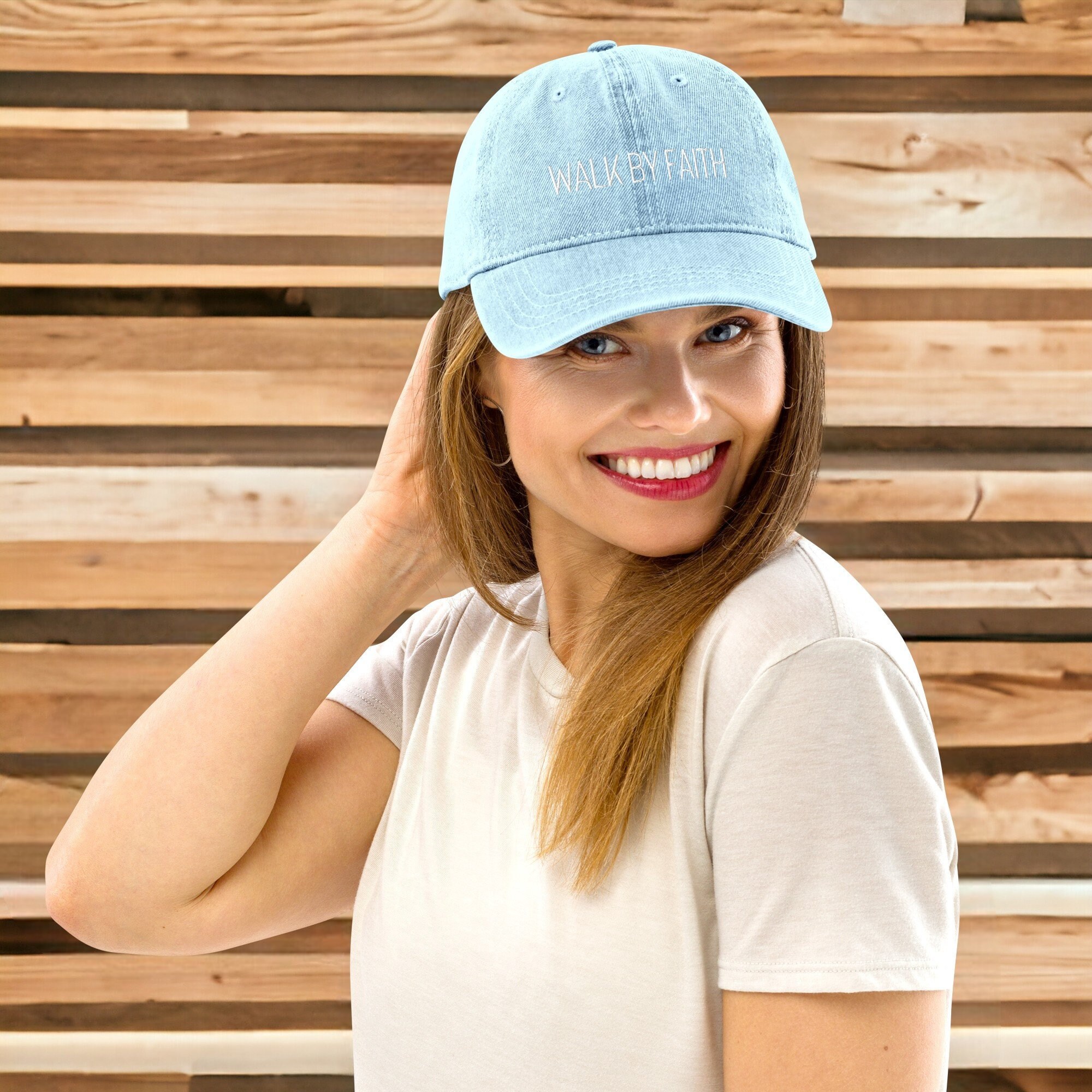 Walk by Faith Denim Hat, Women's Christian Hats, Men's Christian Hats ...