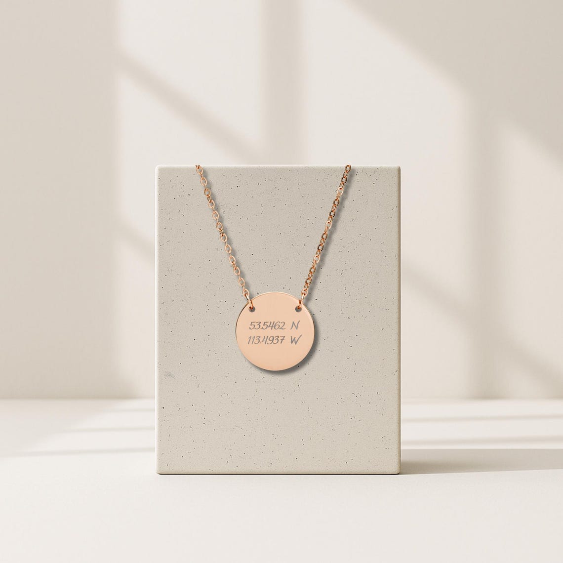 Personalized Engraved Handmade Circle Necklace, Custom Engraving Option ...