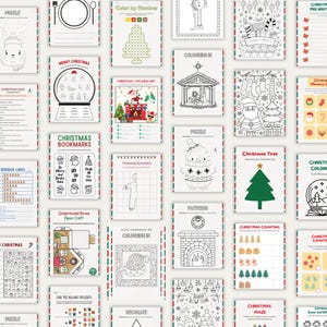 140 Printable Christmas Activity, Xmas Coloring Pages, Christmas Quiz ...