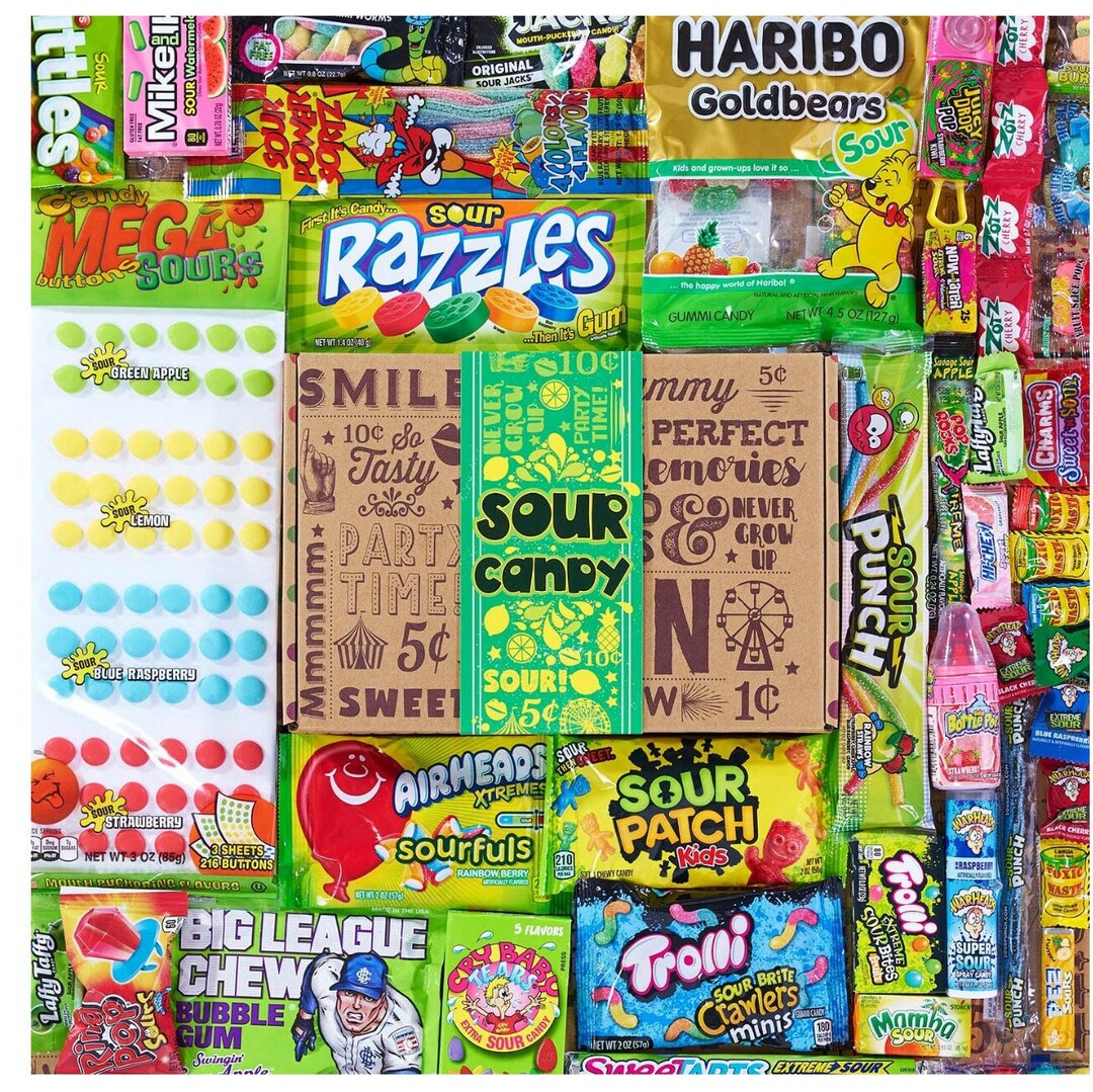 Candy Snacks Box Kids Care Snacks for Treats Birthday Snack Basket Gift ...