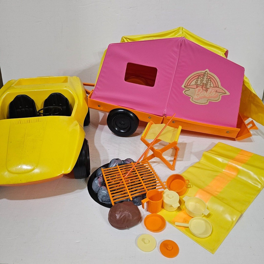 Barbie Goin' Camping Breezy Dune Buggy Car Beach Camper Trailer Vintage ...