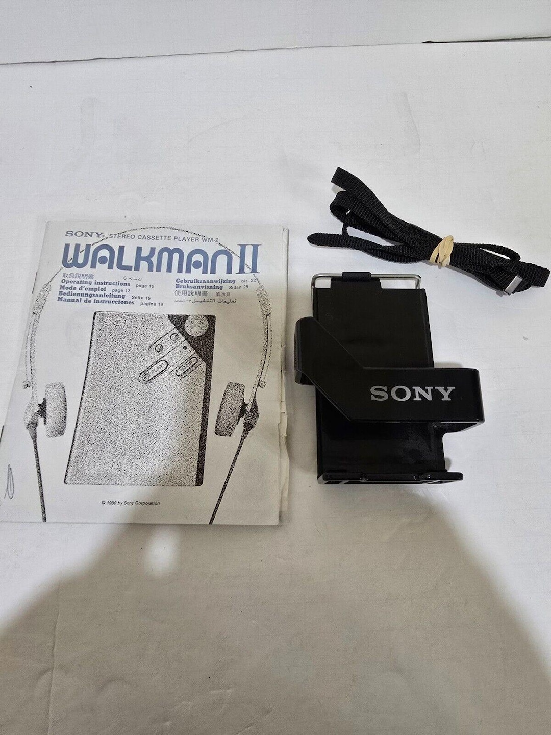 Sony WM-2 Walkman Belt Clip Holder With Strap & Manual - Etsy