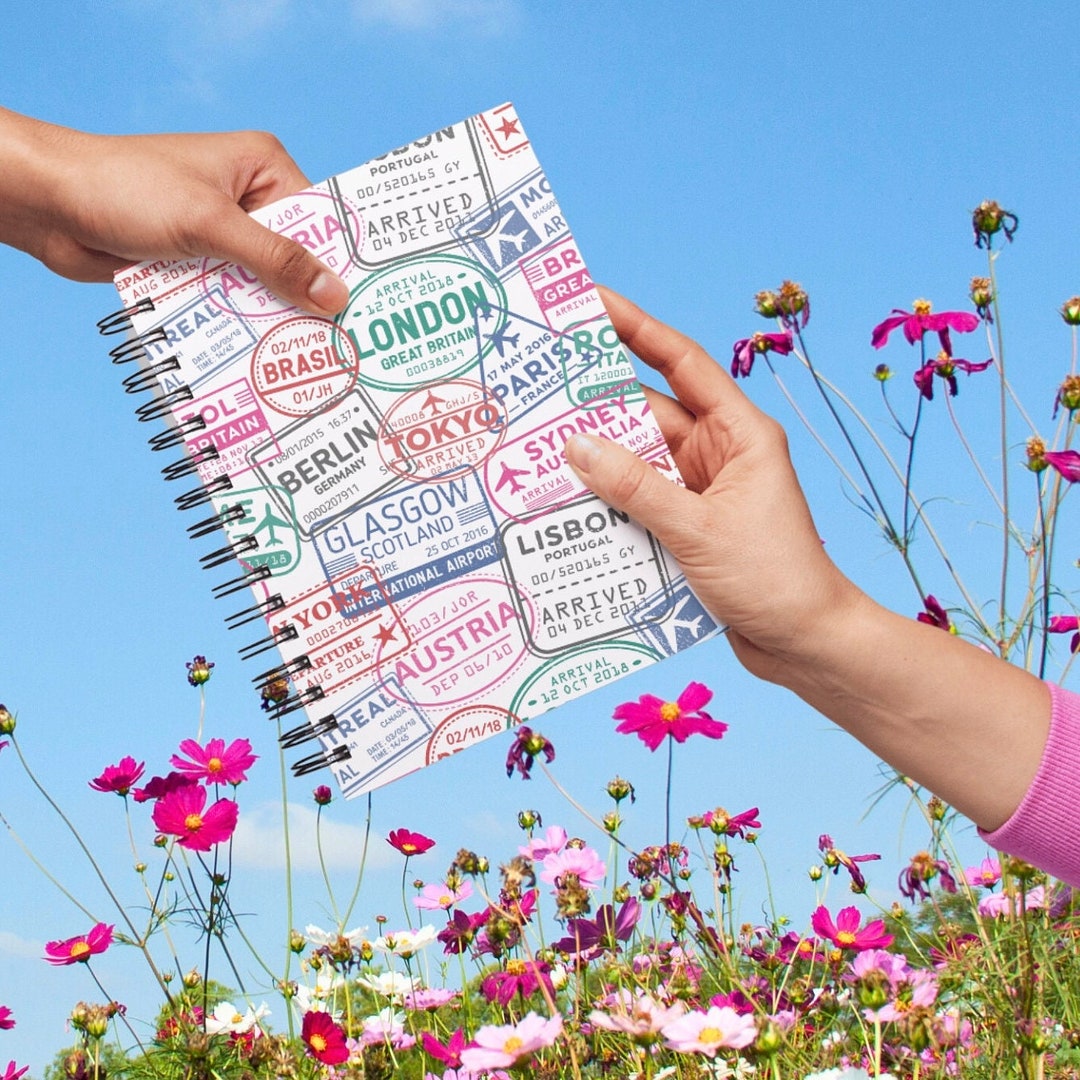 Passport Stamp Travel Journal: Wanderlust Notebook - Etsy