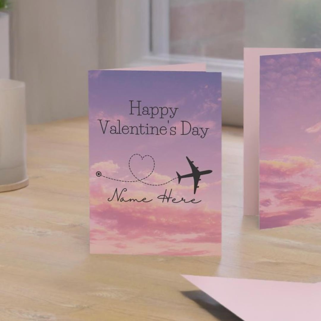 Personalized Valentines Day Card for Pilots and Aviation Lovers Flight ...