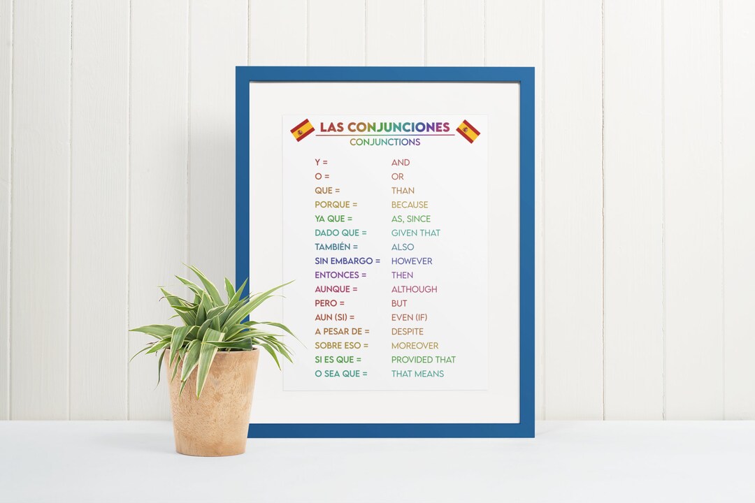 Spanish Conjunctions Educational Poster Classroom Decoration - Etsy