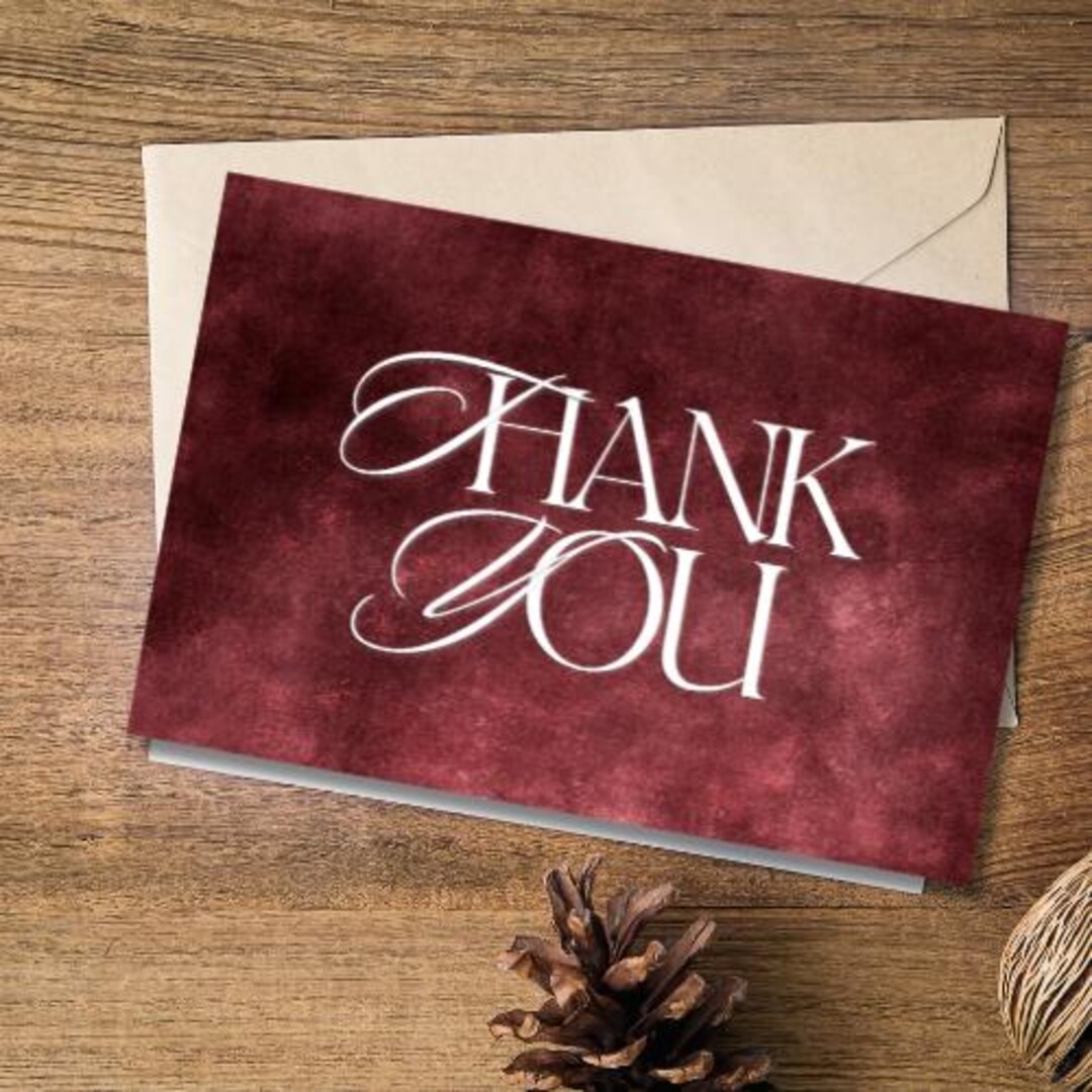 Simple Thank You Card, Modern Stationery (printable PDF) - Etsy