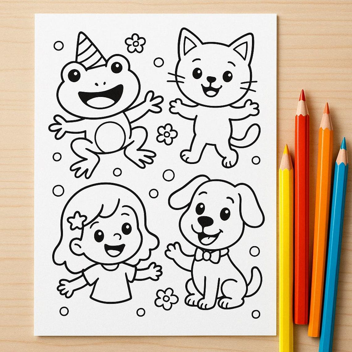 Coloring Pages for Kids Printable Activity for Children Instant ...