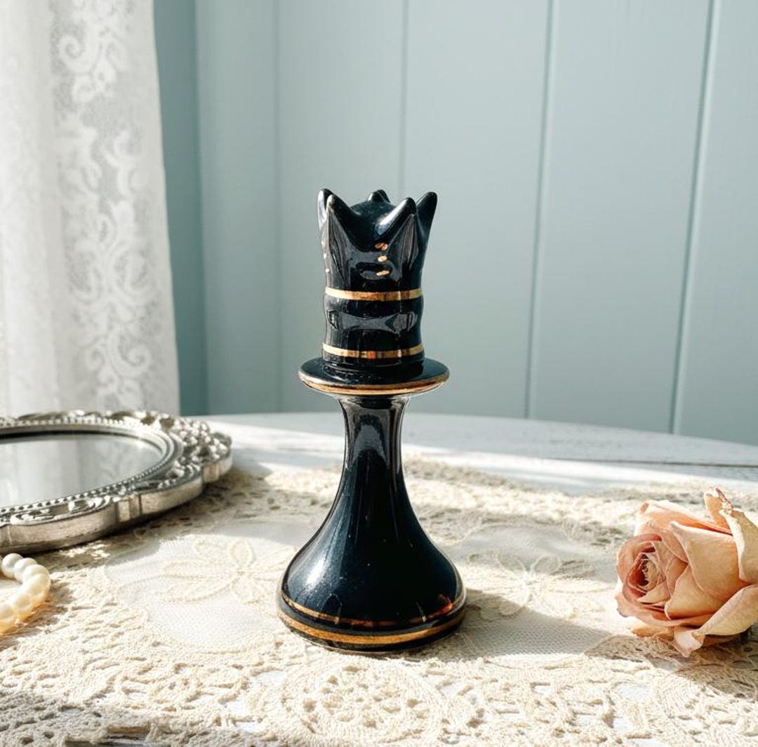 Vintage USSR Perfume Nona Iberia 1978 Empty Ceramic Bottle Chess Queen ...
