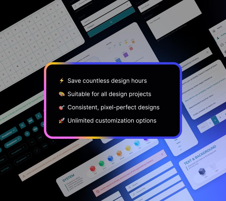 Figma UI UX Design Kit: Mobile & Web Design Toolkit - Etsy