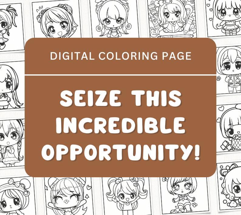 50 Chibi Girl Drawing Pages Bundle | Perfect for Creative Fun & Art ...