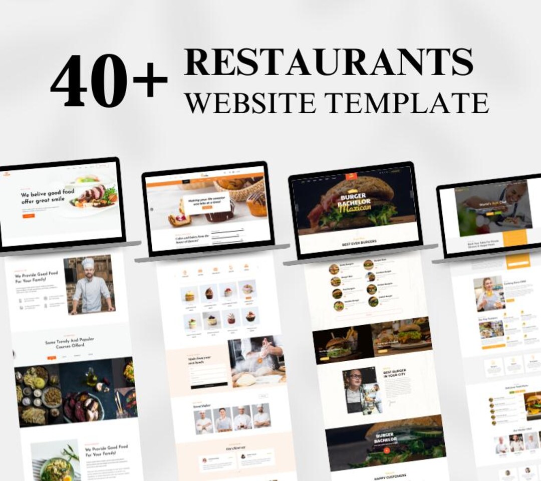 40+ Premium Restaurant & Cafe HTML Template Bundle, 40+ Themes and 400 ...