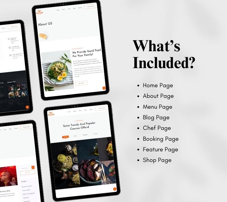 40 Premium Restaurant & Cafe HTML Template Bundle, 40 Themes and 400 ...