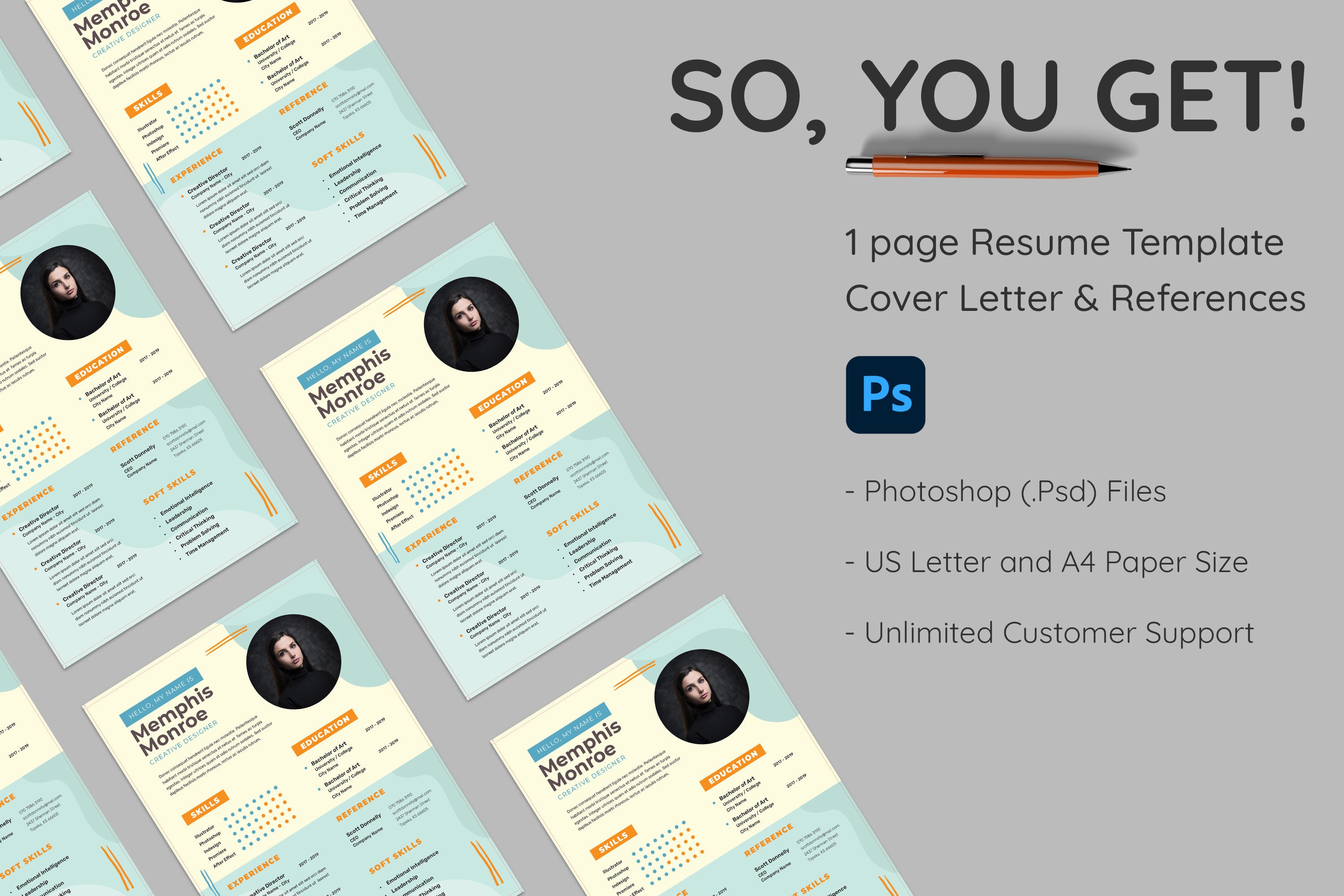 Professional Resume Template & Writing Tips Job Application Word, Google Docs, Pages Cover Page ...