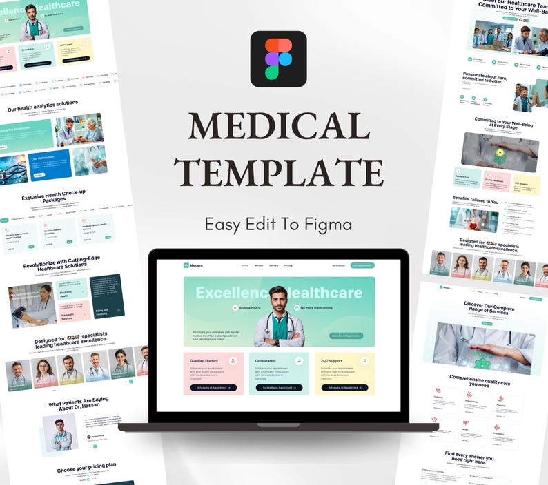 Medical Figma Template, Figma Templates for Hospital, Healthcare, Figma ...