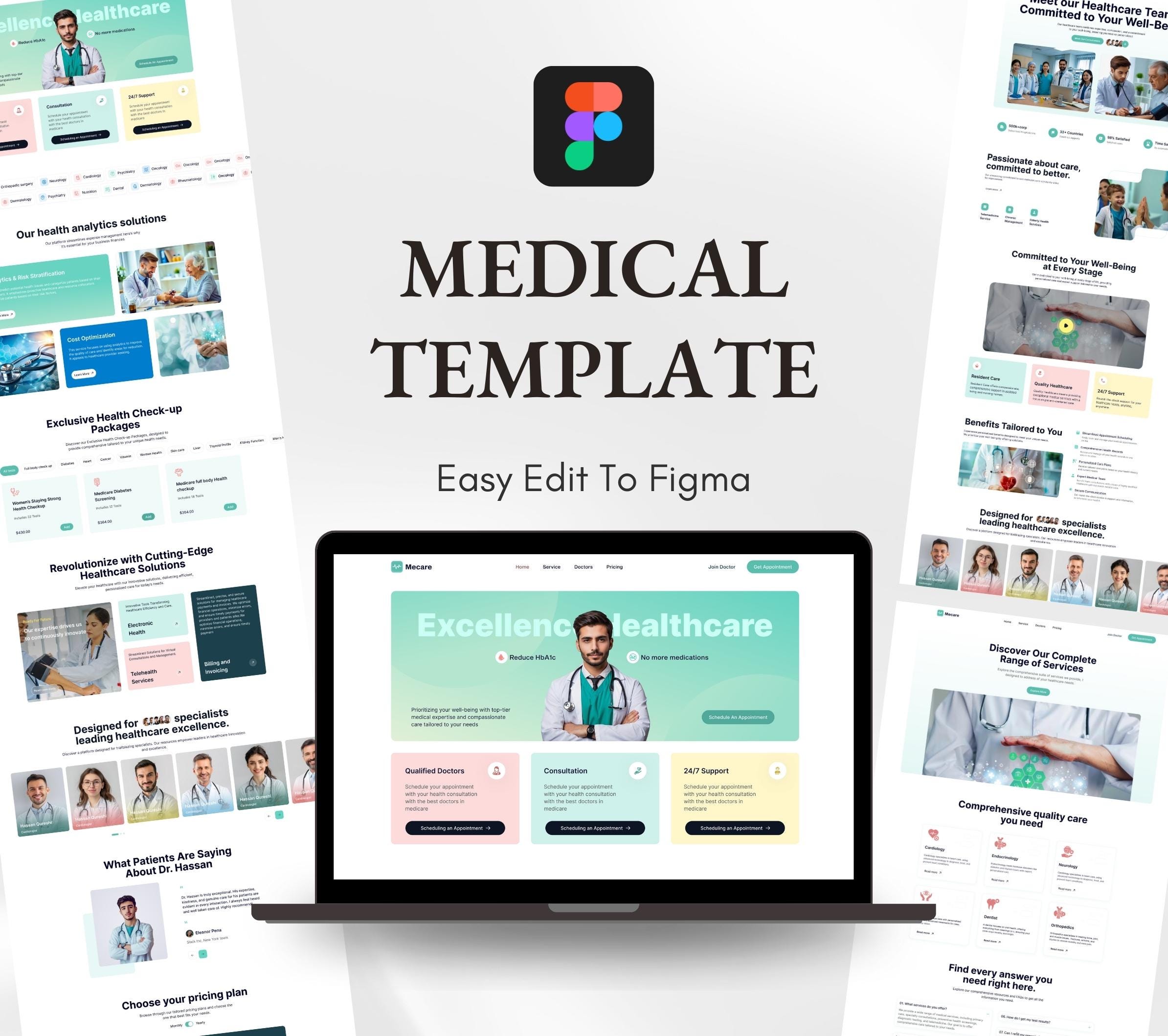 Medical Figma Template, Figma Templates for Hospital, Healthcare, Figma ...