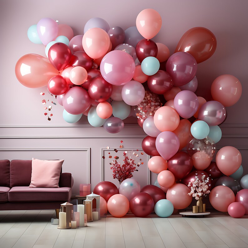 Balloon Background Design, Birthday Celebration, Baby Shower ...