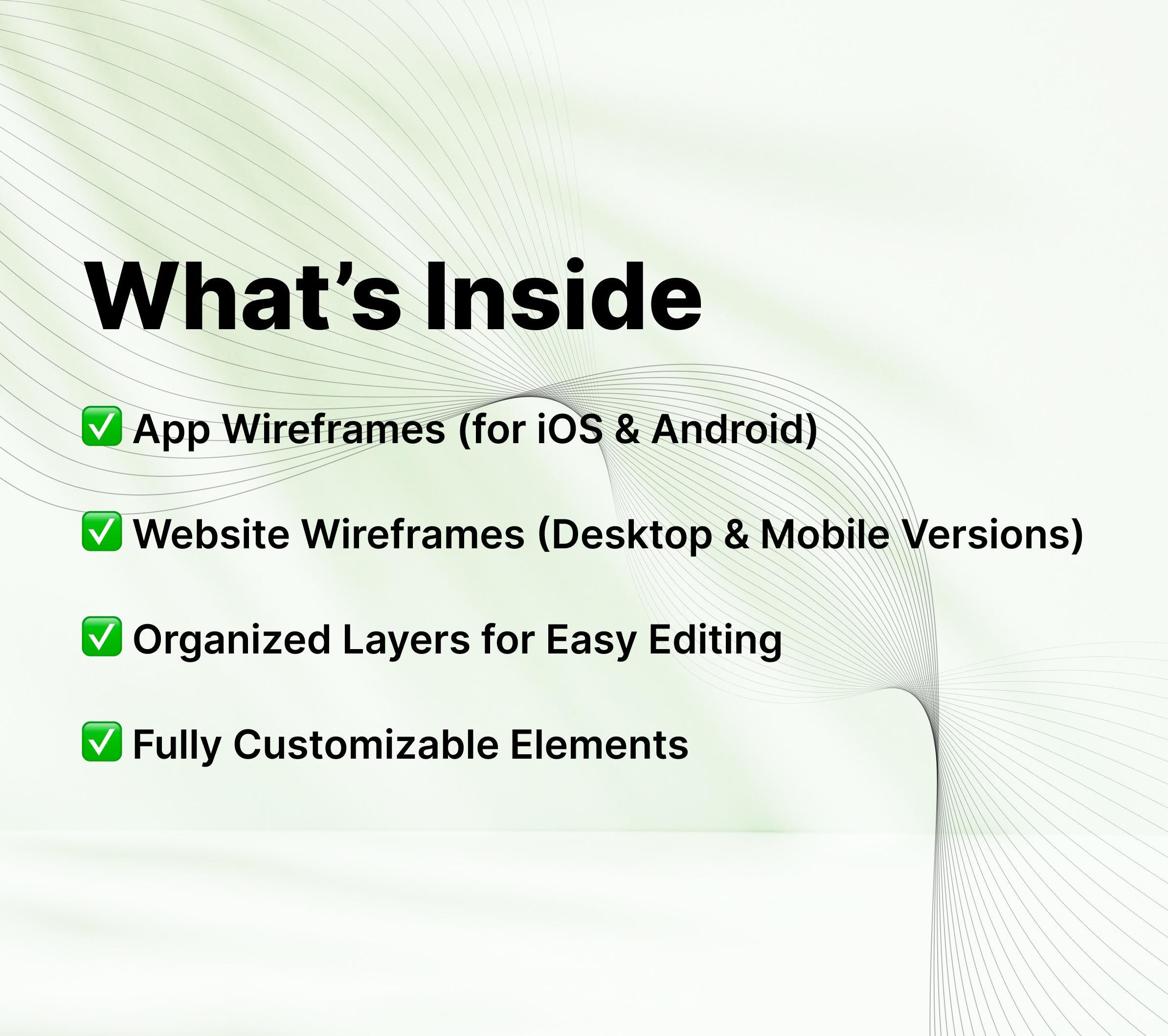 Wireframe UI Kit: UX/UI Templates for Figma - Etsy