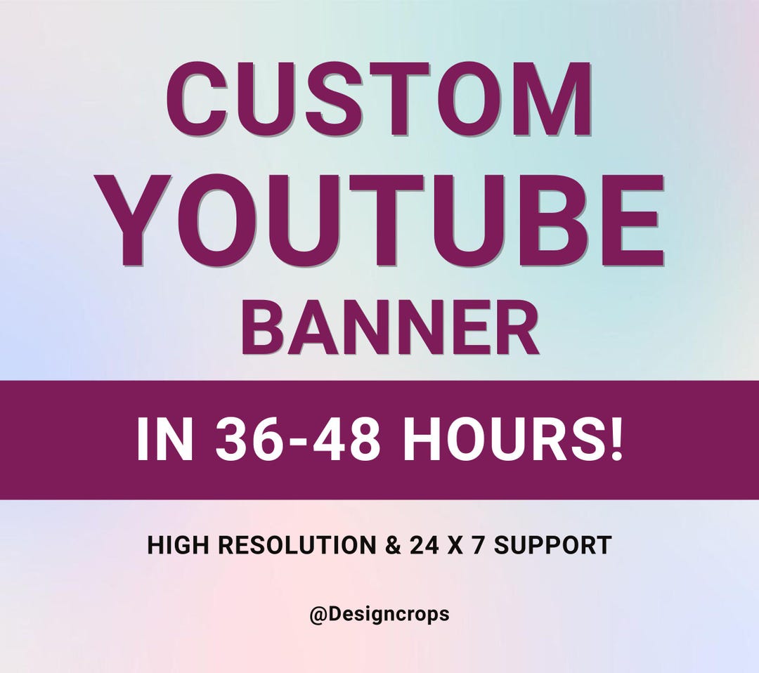 Custom Banner, Custom Youtube Banner Design, Creative Youtube Banner ...