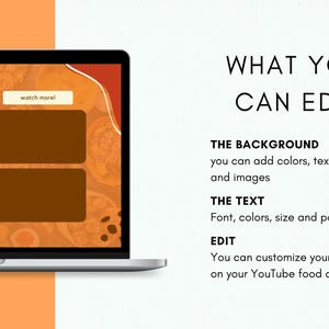 60 Youtube Food Vlogger Channel Branding Kit, Canva Editable Food ...