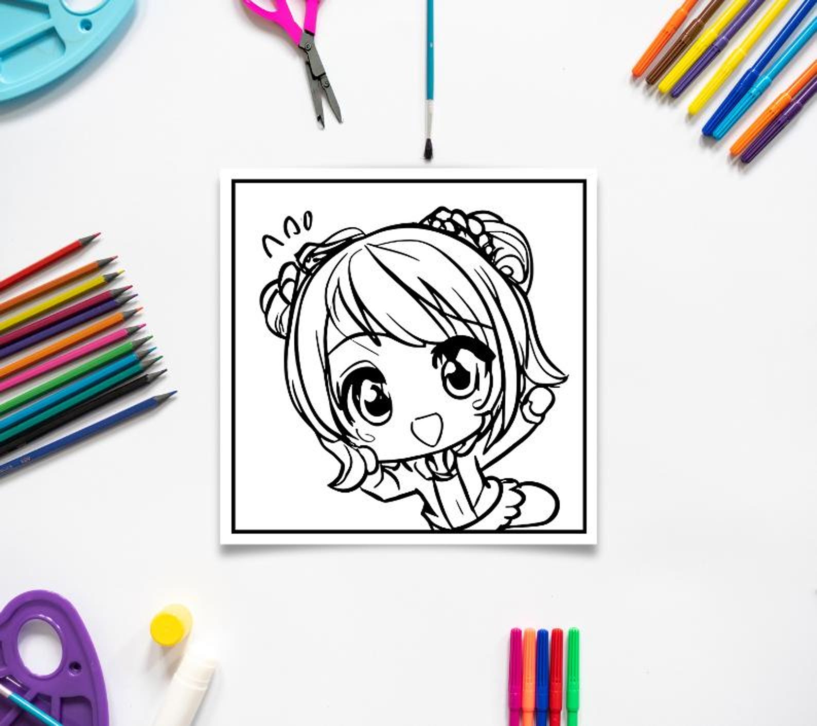 50 Chibi Girl Drawing Pages Bundle | Perfect for Creative Fun & Art ...